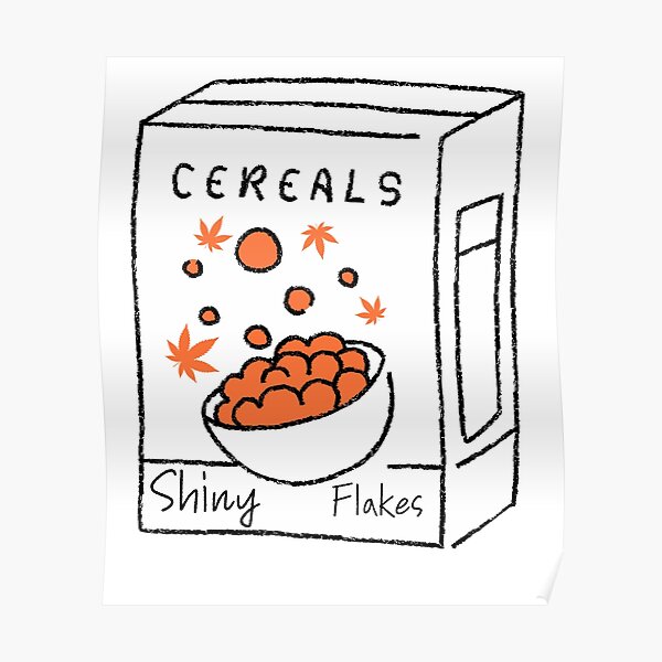 "Shiny Flakes Cereal" Poster for Sale by mkzmerch | Redbubble