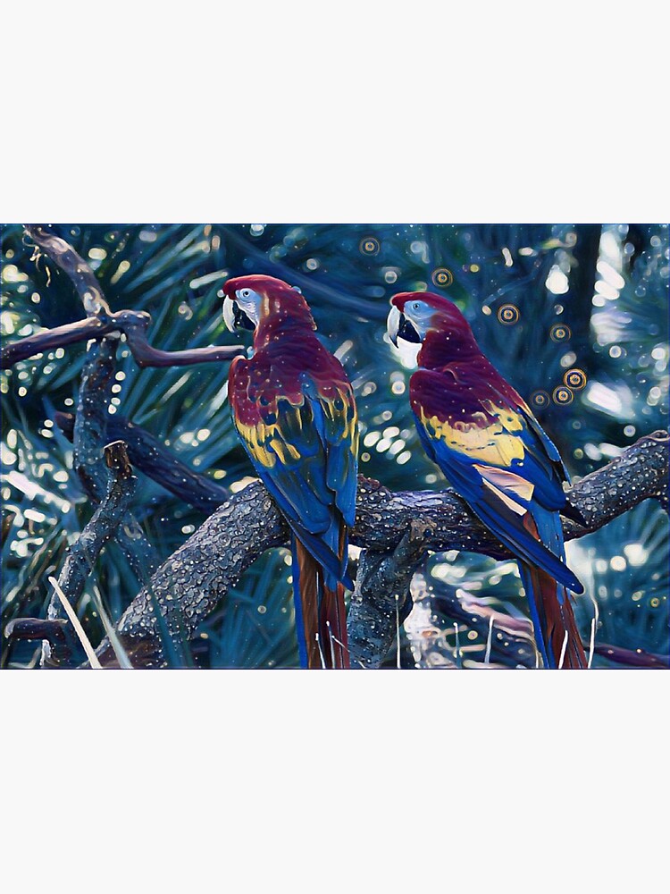 "PARROT COUPLE" Sticker for Sale by KatisDesign | Redbubble