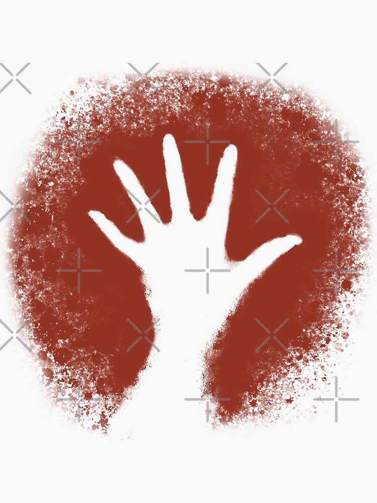 "Prehistoric cave art Stone Age handprint" Sticker for Sale by ...