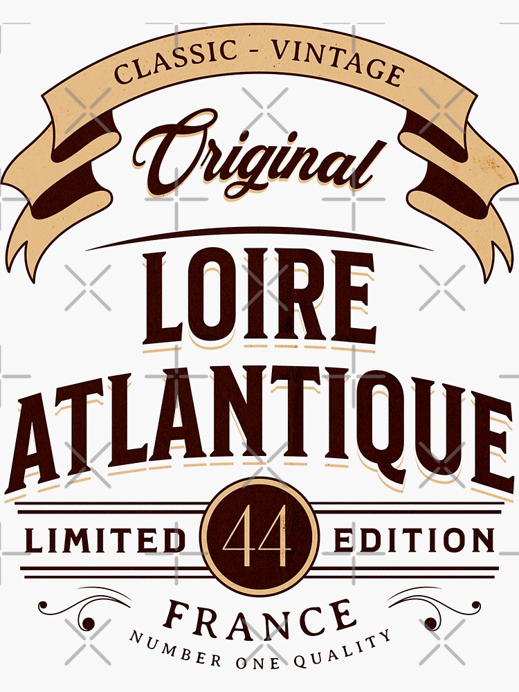 "Vintage Loire-Atlantique Dept 44 - French Department" Sticker for Sale ...