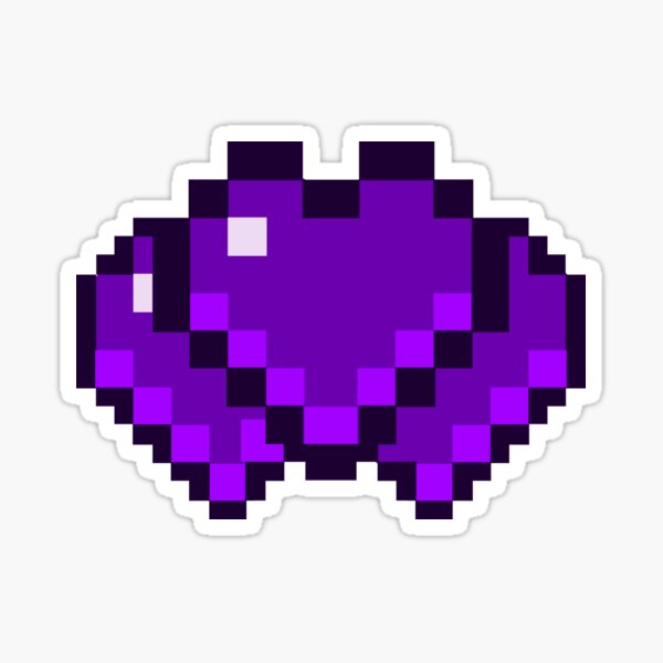 "Minecraft Purple Heart" Sticker for Sale by LEFFIRION | Redbubble