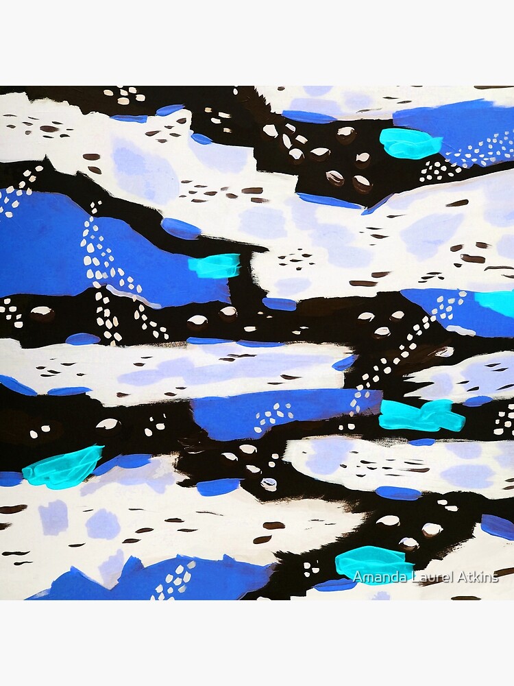 "Spotted Abstract - Neon Blue" Poster for Sale by amandaatkins | Redbubble