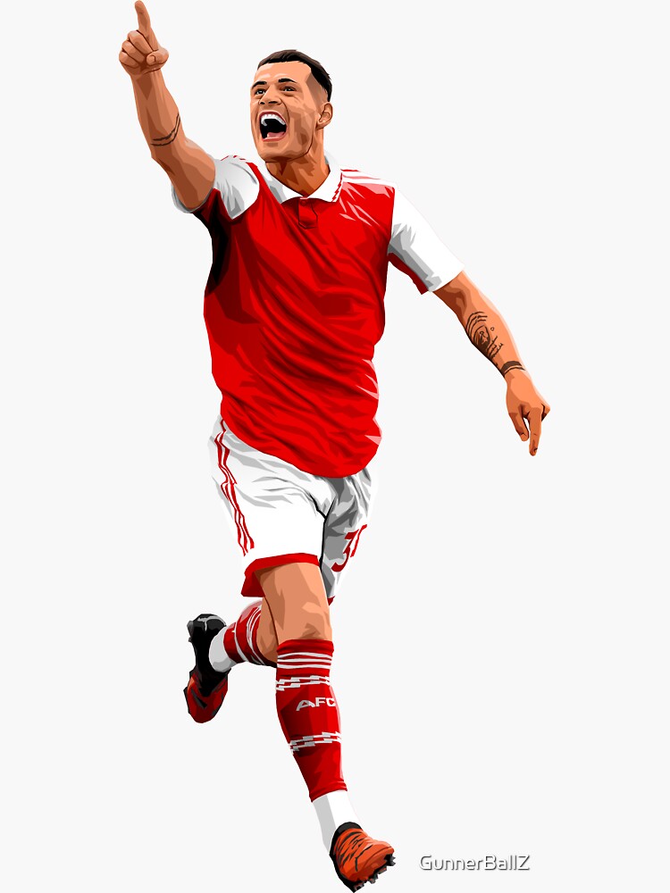 "Granit Xhaka Arsenal" Sticker for Sale by GunnerBallZ | Redbubble