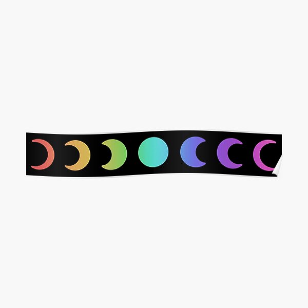 "Moon phase rainbow " Poster for Sale by secretmagic | Redbubble