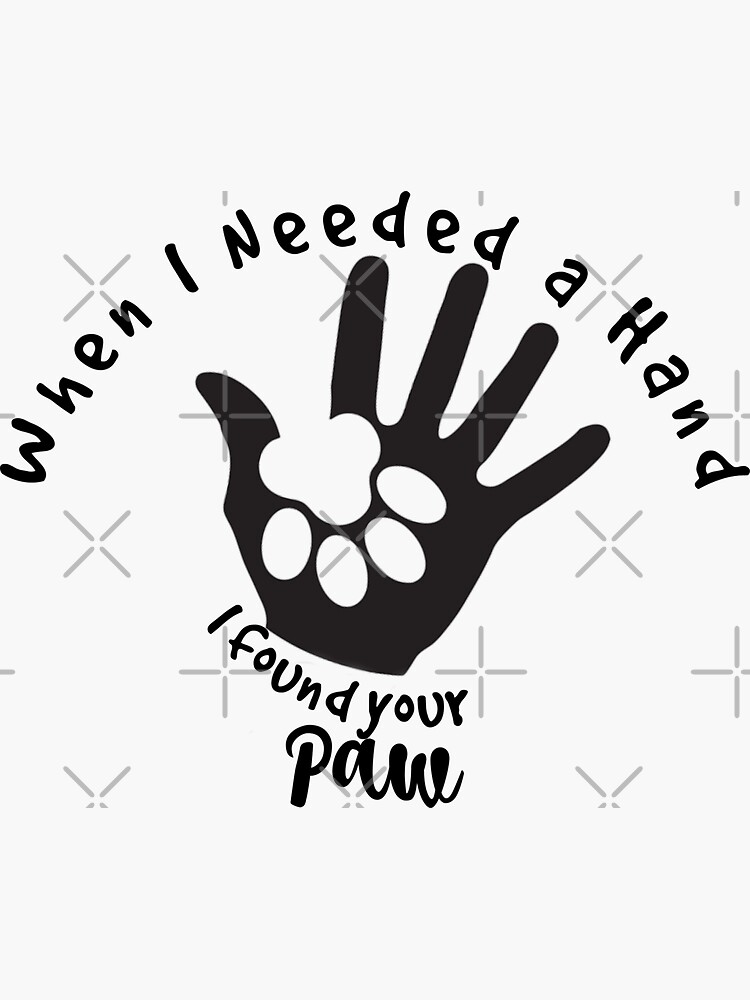 "Helping Paw" Sticker for Sale by mclaurin612 | Redbubble