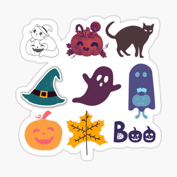 "Halloween stickers bundle & Halloween products " Sticker for Sale by ...