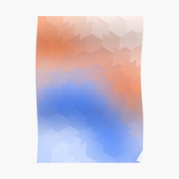 "Abstract blue and orange" Poster for Sale by Aininurs | Redbubble