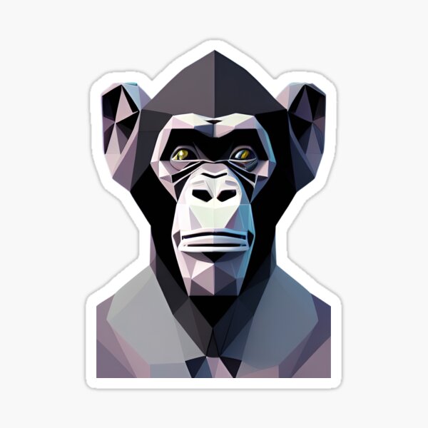 "Corporate Chimp" Sticker for Sale by PolygonXYZ | Redbubble