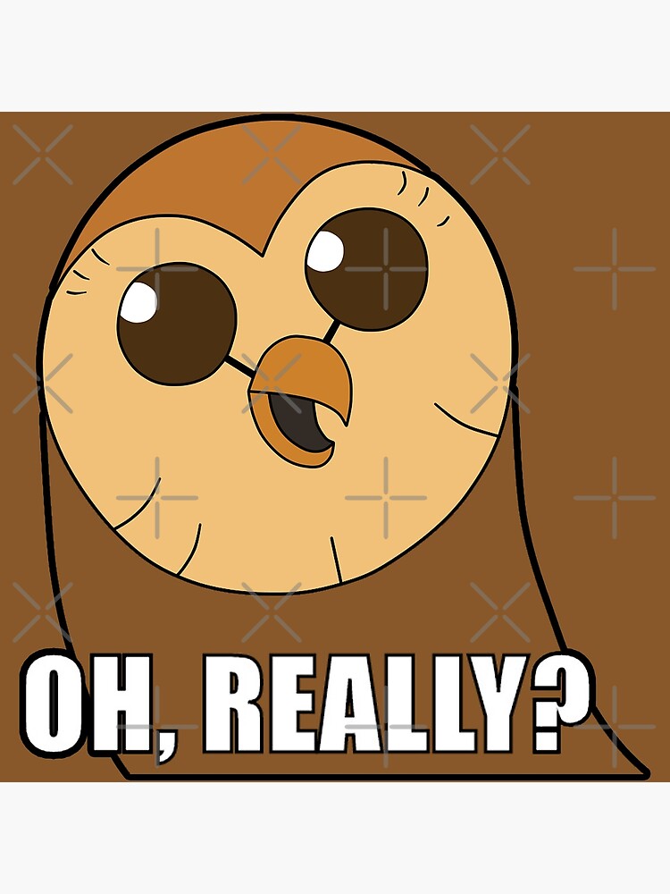"oh, really? hooty - owl house " Poster for Sale by Hoomura | Redbubble