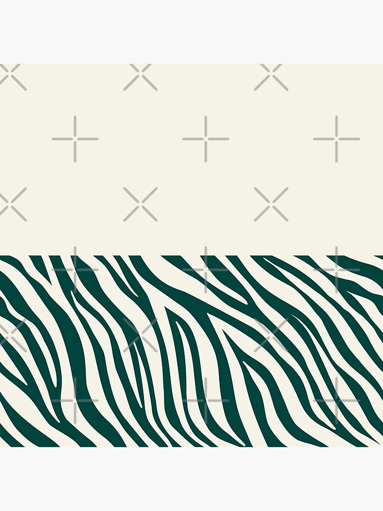 "Antique White Horizontal Split and Dark Green Zebra Print " Poster for ...