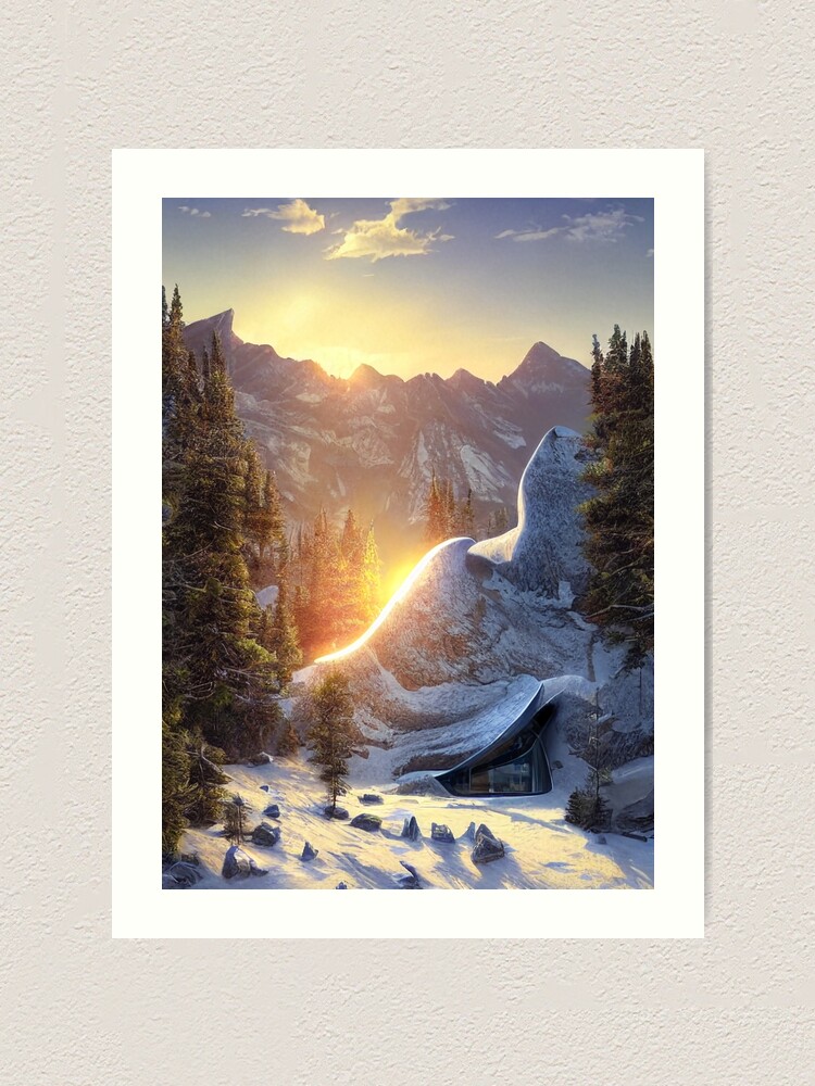 "Sunrise, mountain, landscape, green, Architecture, a home on a cliff ...