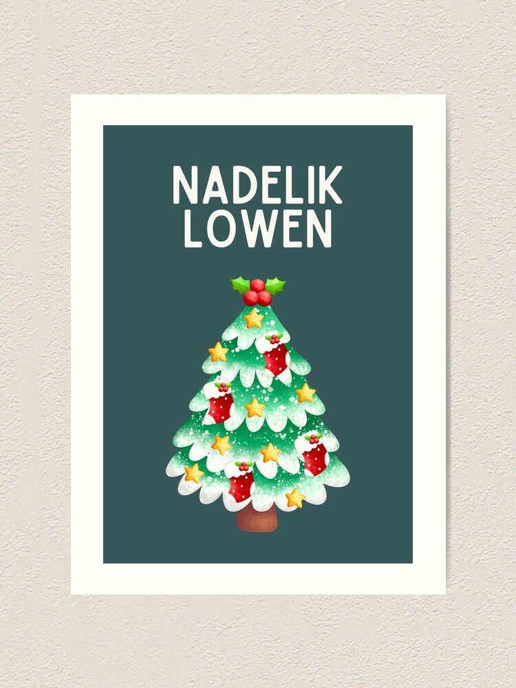 "Nadelik Lowen, Happy Christmas in Cornish, Merry Christmas in Cornish ...