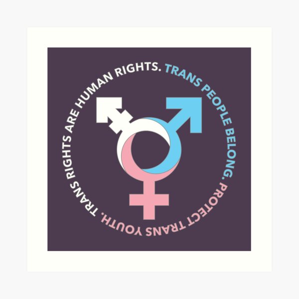 "Trans Symbol & Activist Slogans" Art Print for Sale by BendeBear ...