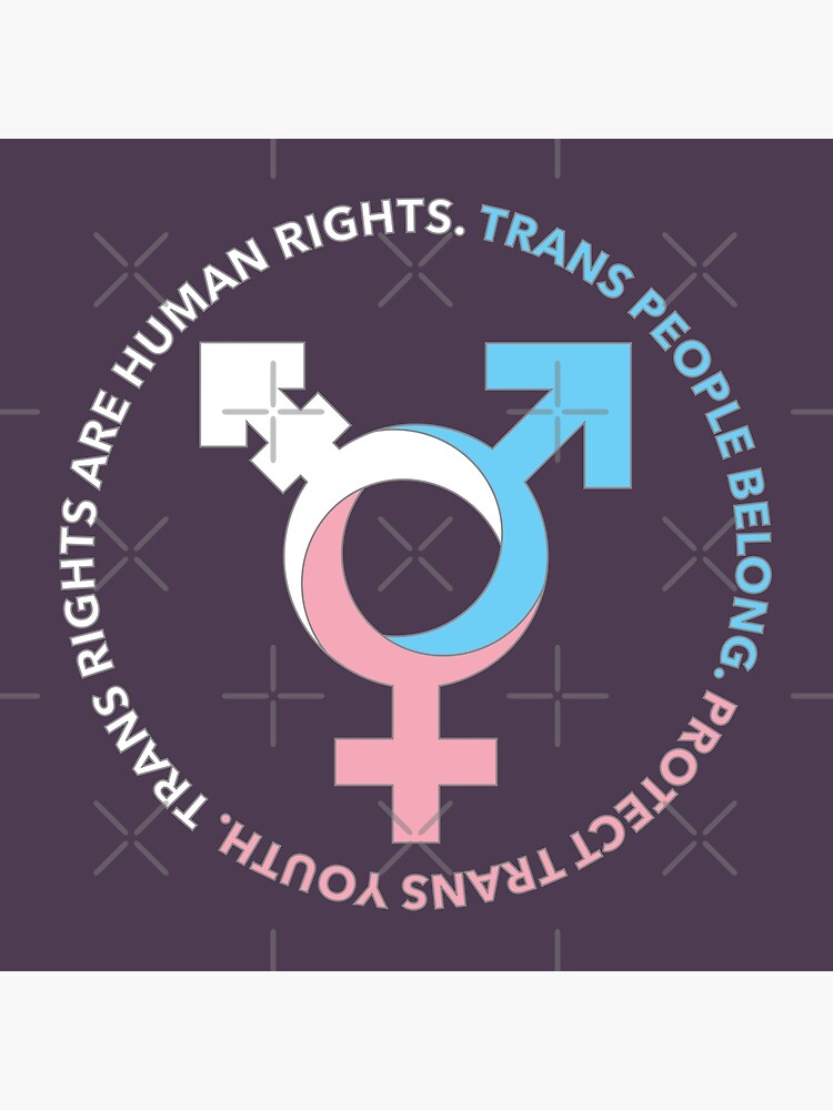 "Trans Symbol & Activist Slogans" Poster for Sale by BendeBear | Redbubble