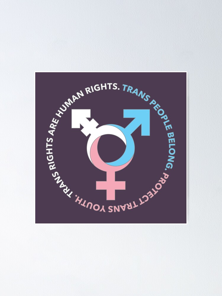 "Trans Symbol & Activist Slogans" Poster for Sale by BendeBear | Redbubble