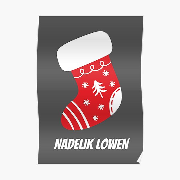 Póster «Nadelik Lowen, Feliz Navidad en Cornualles, Feliz Navidad en ...