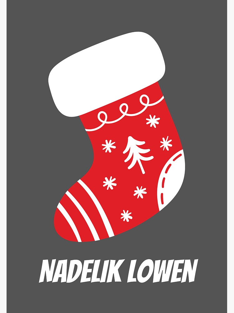 Pegatina «Nadelik Lowen, Feliz Navidad en Cornualles, Feliz Navidad en ...