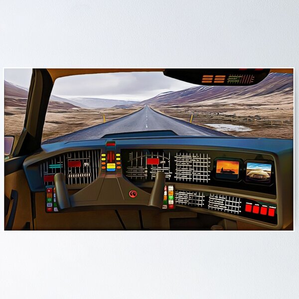 Poster for Sale mit "KITT-Cockpit 2" von DrawingAndText | Redbubble