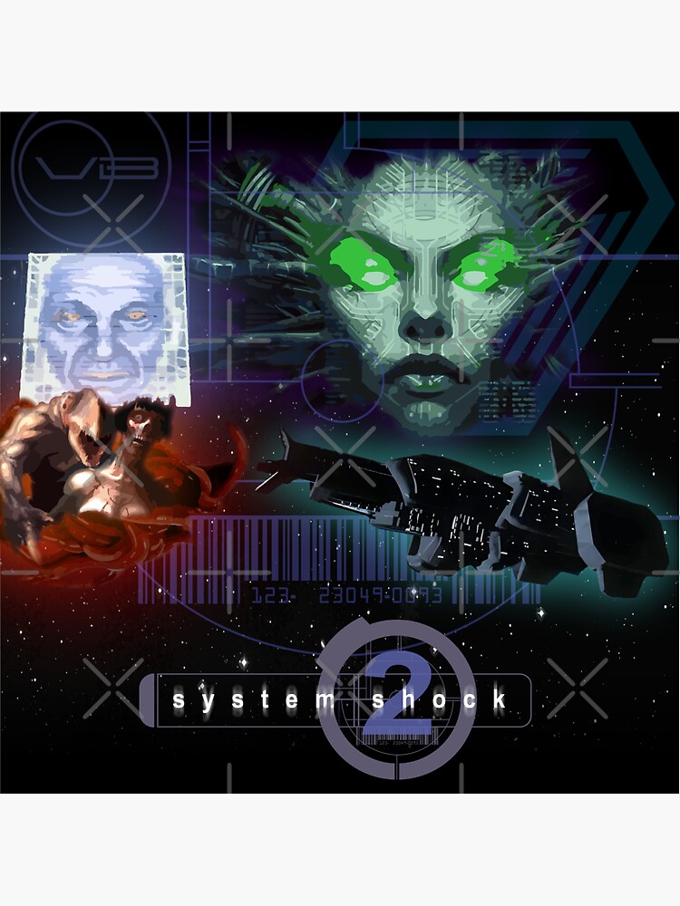 "System Shock 2 Custom Poster Art" Sticker for Sale by LGSmerch | Redbubble