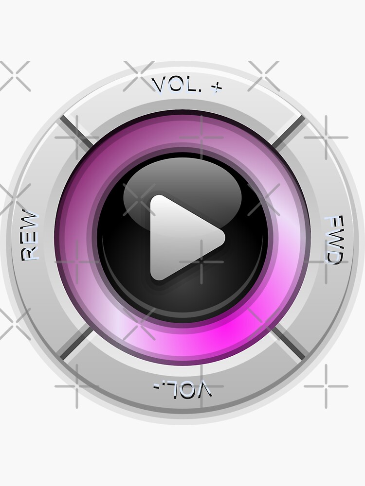 "Play Button" Sticker for Sale by FrankieCat | Redbubble