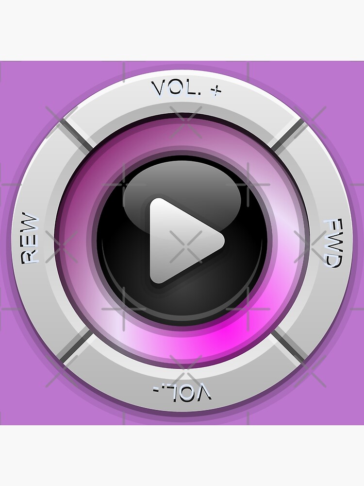 "Play Button" Poster by FrankieCat | Redbubble