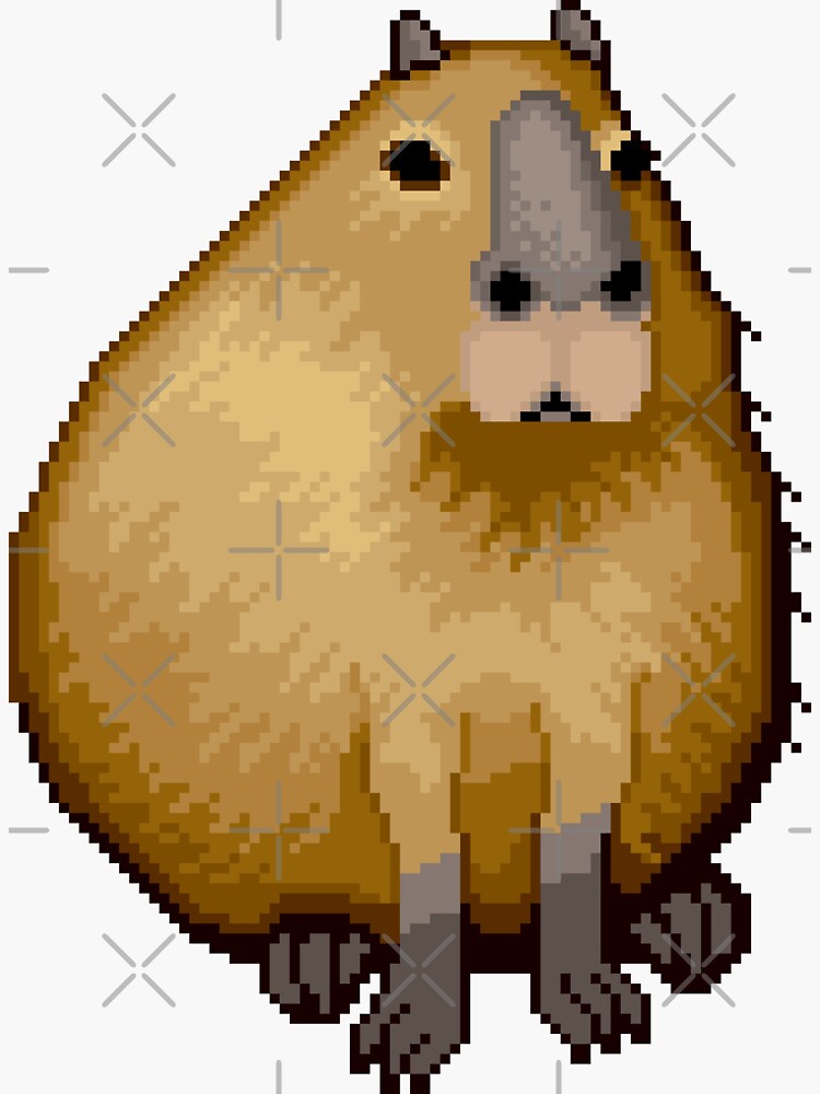 "Handsome Capybara " Sticker for Sale by PiggyWonka | Redbubble