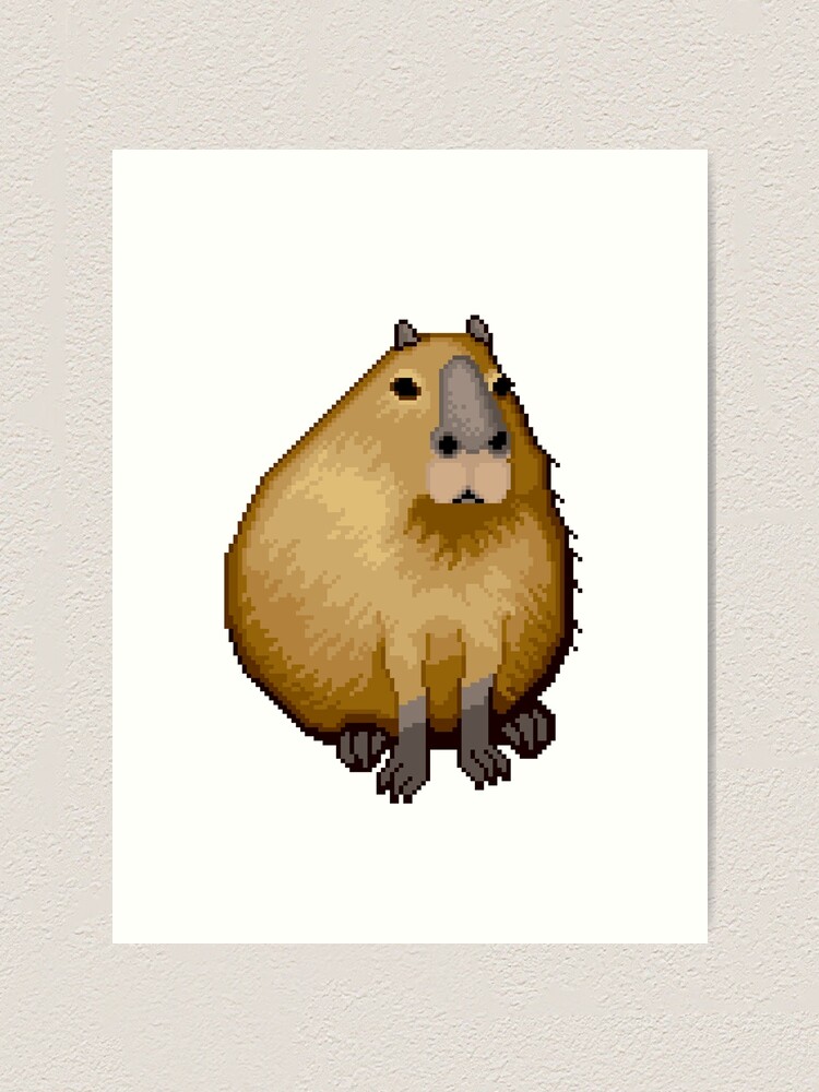 "Handsome Capybara " Art Print for Sale by PiggyWonka | Redbubble