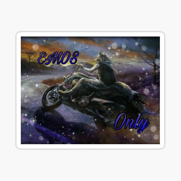 "Emos only " Sticker for Sale by athanimeworm | Redbubble