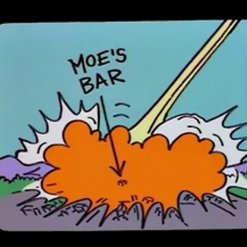 "bart's comet hitting springfield" Poster for Sale by kidofwgkta ...