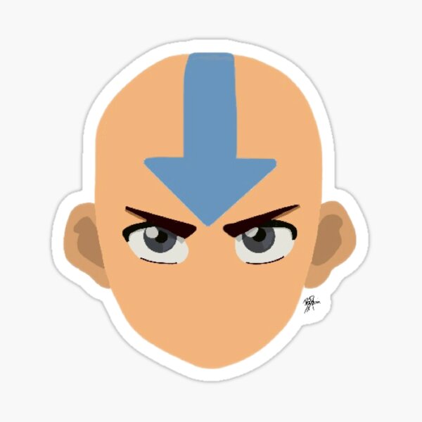 "Avatar Aang" Sticker for Sale by thebo-perrins | Redbubble