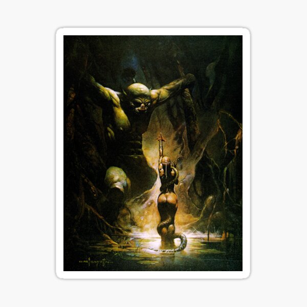"Frank Frazetta - Untitled" Sticker for Sale by Lira-Studio7 | Redbubble