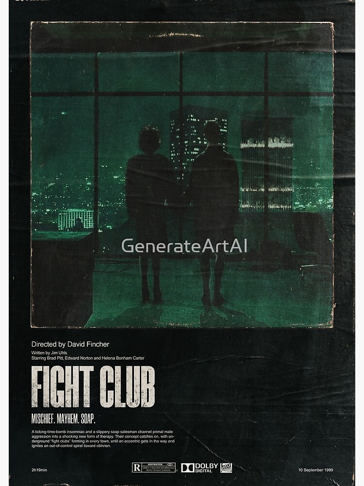 "Fight Club Vintage Movie" Poster for Sale by GenerateArtAI | Redbubble
