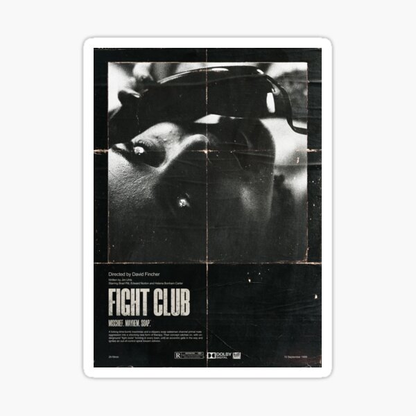 "Fight Club Vintage Movie" Sticker for Sale by GenerateArtAI | Redbubble