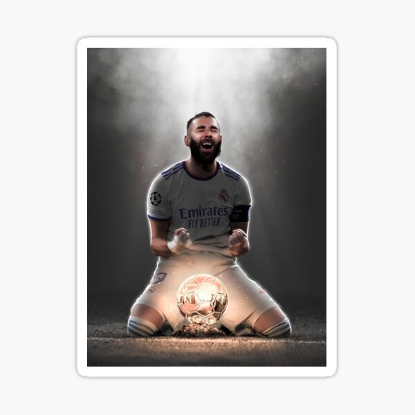 "benzema - karim benzema" Sticker for Sale by Arjun-Hayden | Redbubble