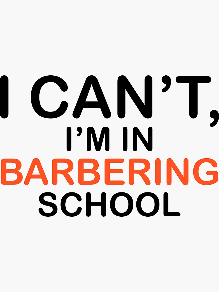 "Barbershop Barber Student" Sticker for Sale by NestaReign | Redbubble