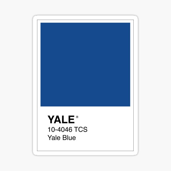 "Yale Pantone " Sticker for Sale by saritash | Redbubble