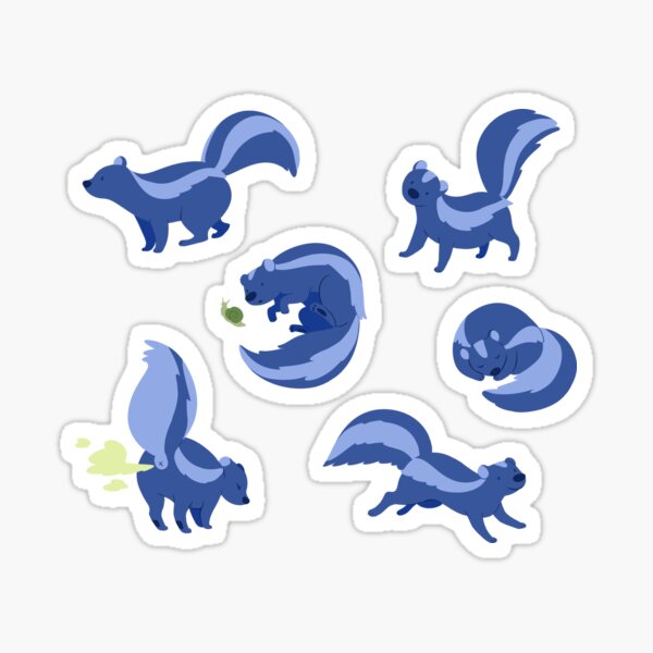 "Forest Animals Skunk Stickers" Sticker by LumiLemon | Redbubble