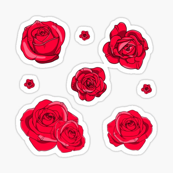"Rose pack" Sticker for Sale by grumpy-babii | Redbubble