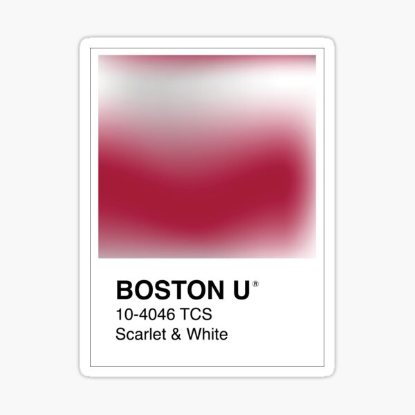 "Boston University Pantone " Sticker for Sale by saritash | Redbubble