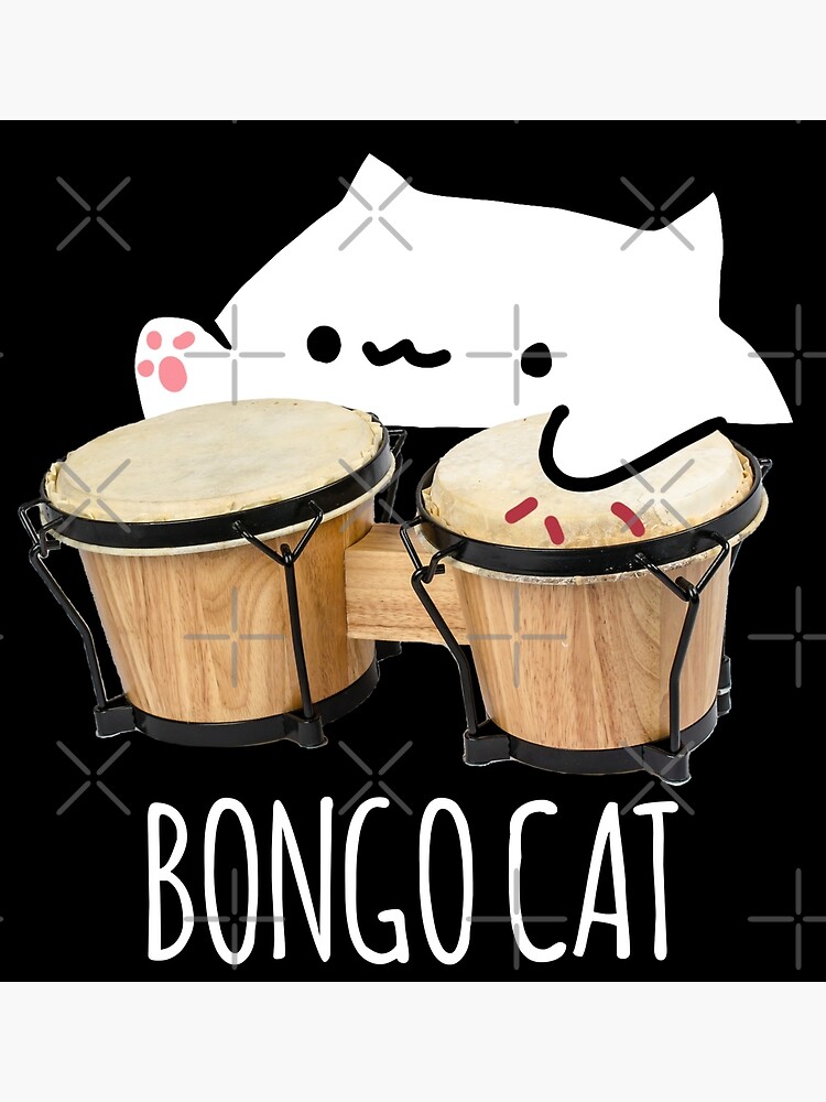 "Bongo Cat Meme Drums Keyboard Game " Art Print for Sale by fomodesigns ...