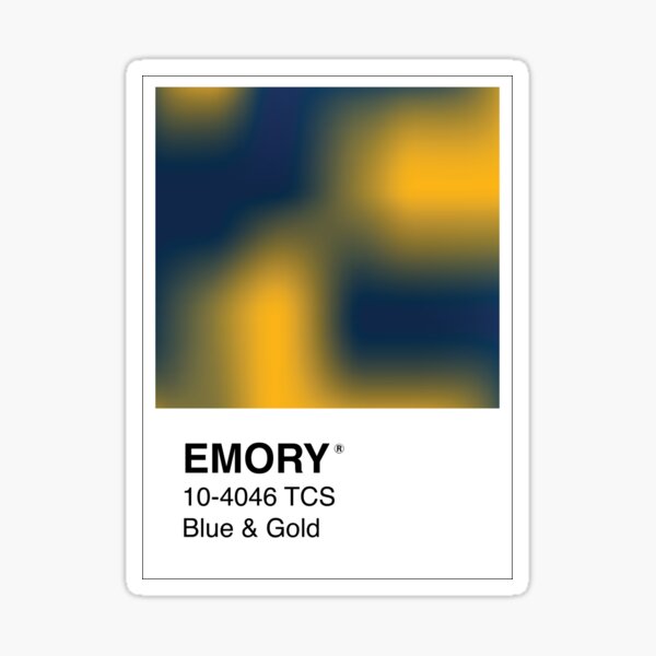 "Emory Pantone " Sticker for Sale by saritash | Redbubble