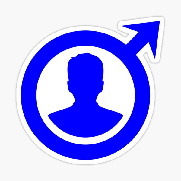 "Blue male" Sticker for Sale by Violetteone | Redbubble