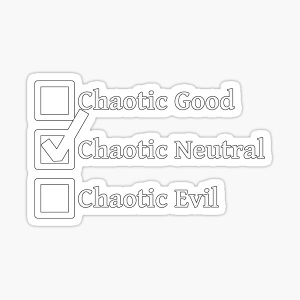 "Chaotic Neutral DND 5e Pathfinder RPG Alignment Role Playing Tabletop ...