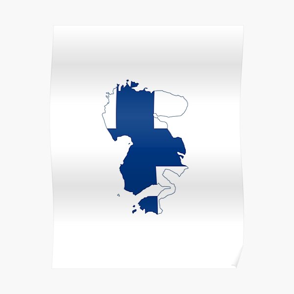 "Finland Flag Map" Poster for Sale by StoreMaps | Redbubble