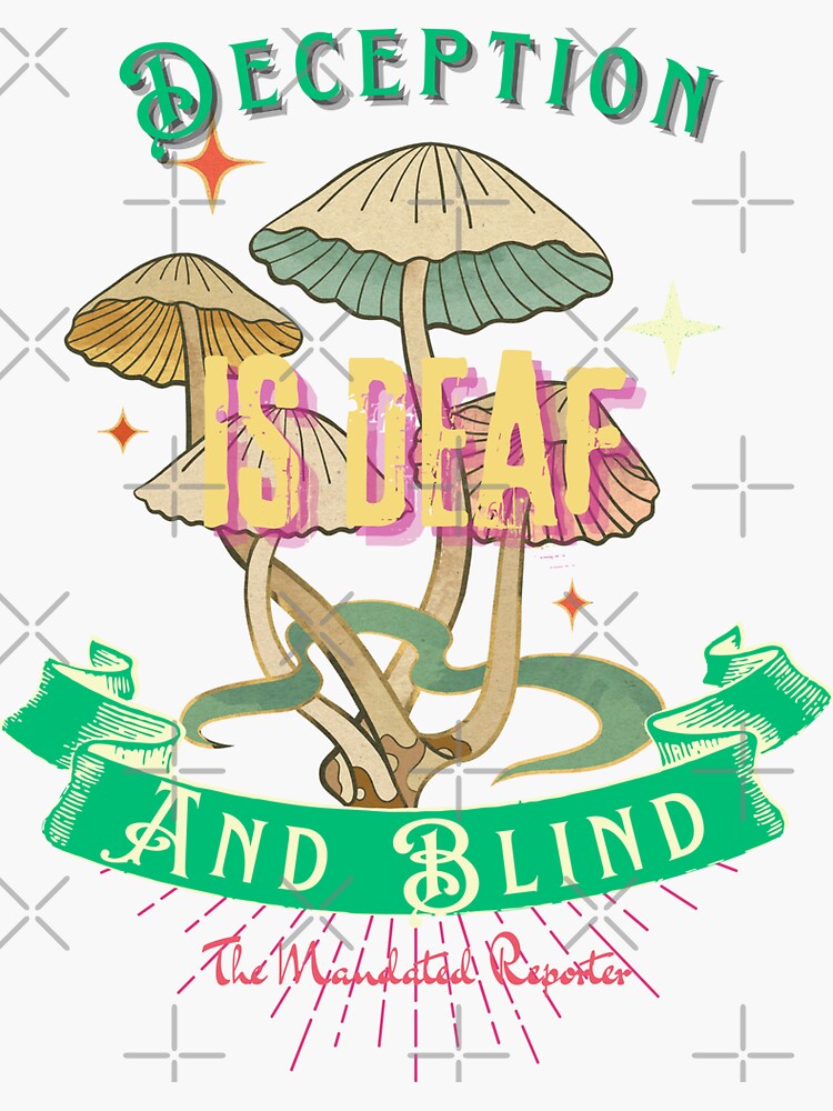 "Deception is Blind and Deaf (Trippy)- Bright Purple" Sticker for Sale ...