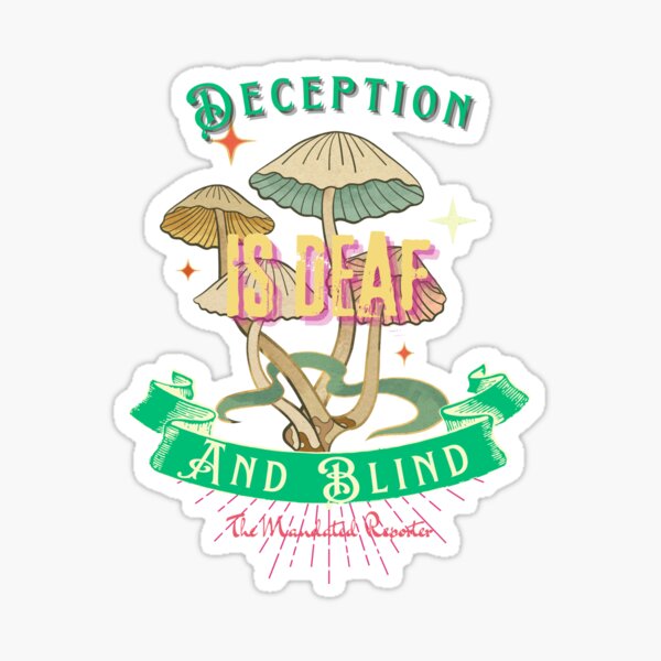 "Deception is Blind and Deaf (Trippy)- Bright Purple" Sticker for Sale ...