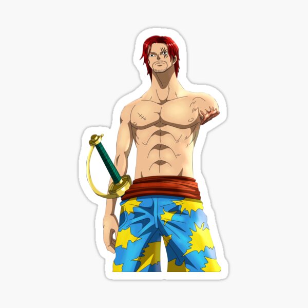 "SHANKS FROM ONE PIECE RED MOVIE" Sticker for Sale by Bouchranime ...
