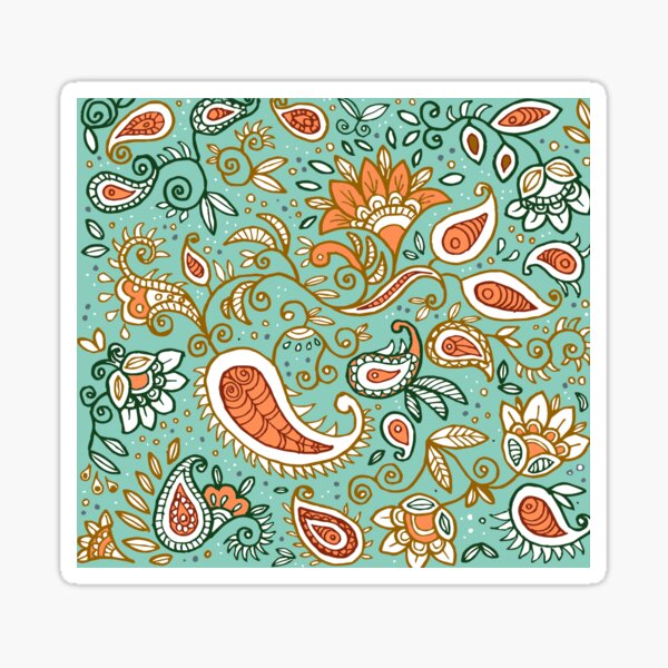 "Paisley Design 21" Sticker for Sale by LuluParker | Redbubble