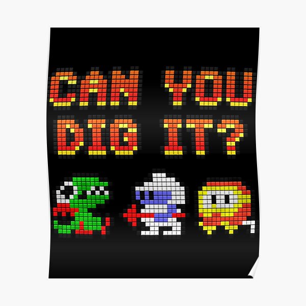 Póster «Los mejores juegos para niños y niñas Dig Dug Years Old ...