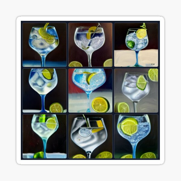"Gin and Tonic Pack / Drinks / Alcohol Art" Sticker for Sale by ...